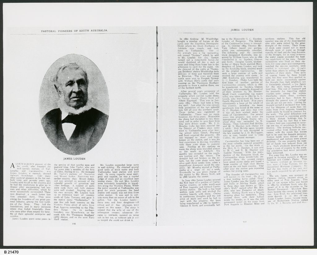 James Scott Louden • Photograph • State Library of South Australia