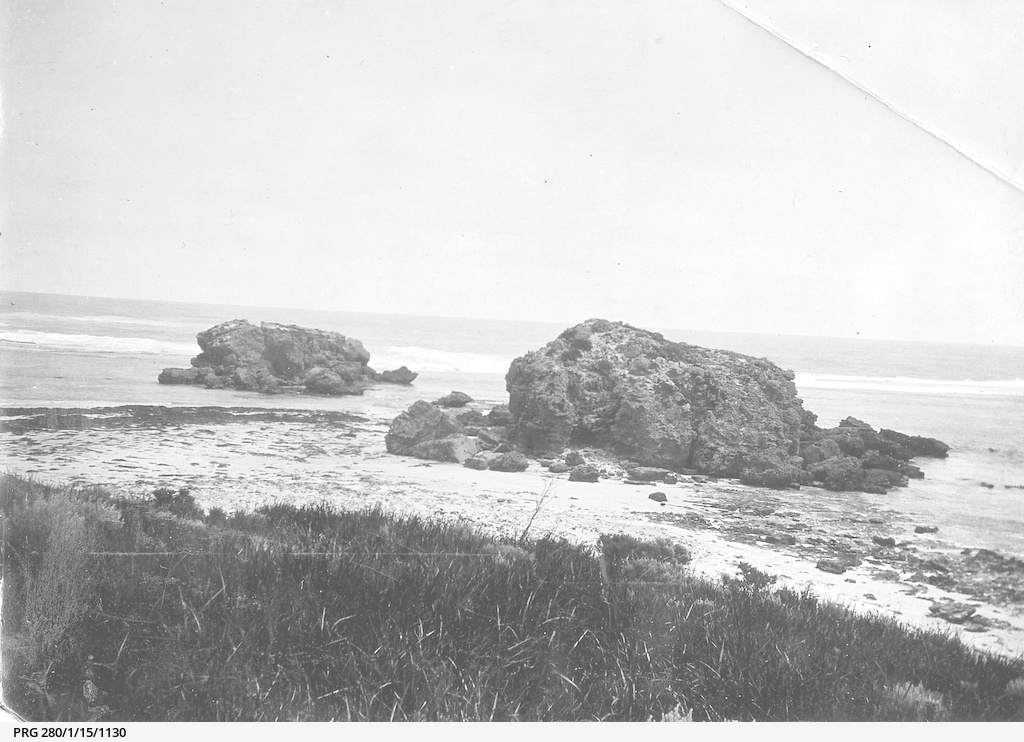 Large rock formation off the coast of Neptune Island, South Australia ...