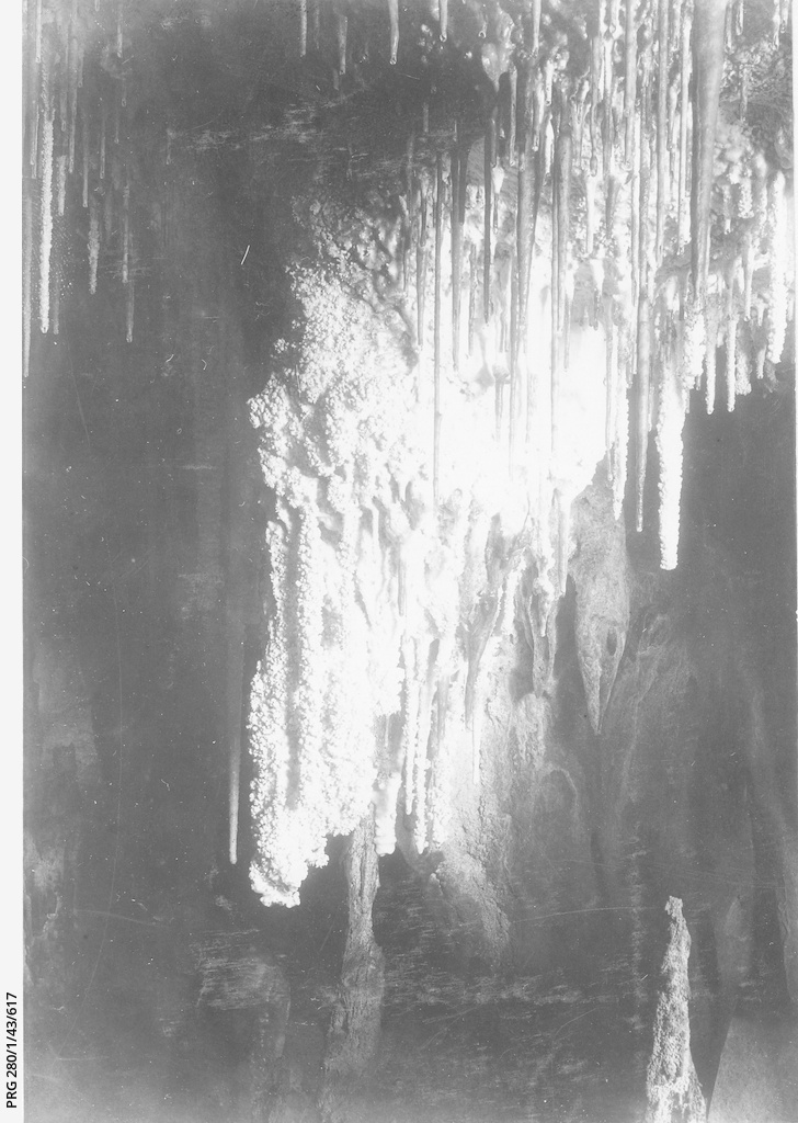 Stalactite formation in a cave • Photograph • State Library of South ...