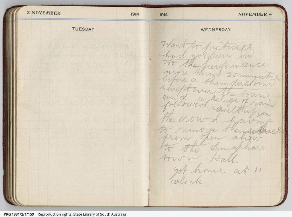 Diary of Frederick Leopold Terrell, 1914 • Manuscript • State Library ...