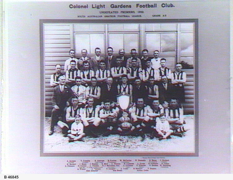Colonel Light Gardens football team • Photograph • State Library of ...