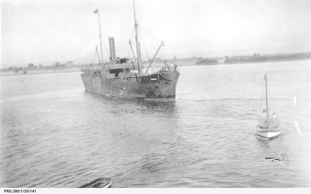 The SS 'Induna' at Port Adelaide after a collision • Photograph • State ...