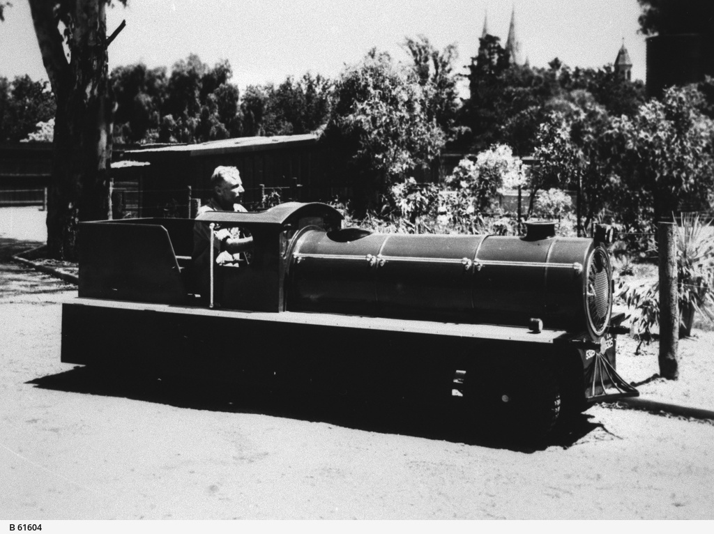 Miniature locomotive at the Koala Farm • Photograph • State Library of ...
