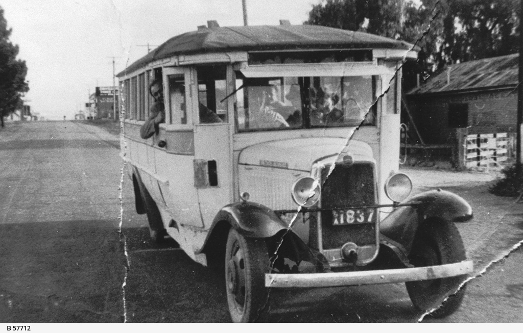 Ross Hogben's bus at Willaston • Photograph • State Library of South ...