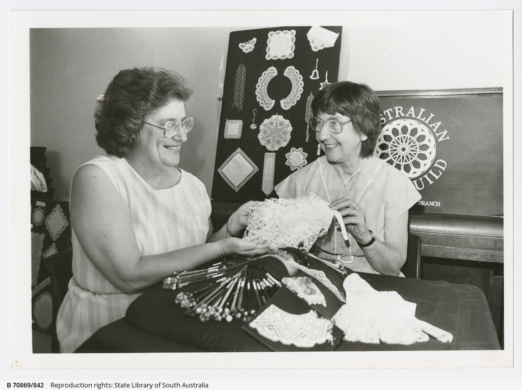 Lace Guilders Karen Blum (left) of Oaklands Park and Noel Shepherdson ...