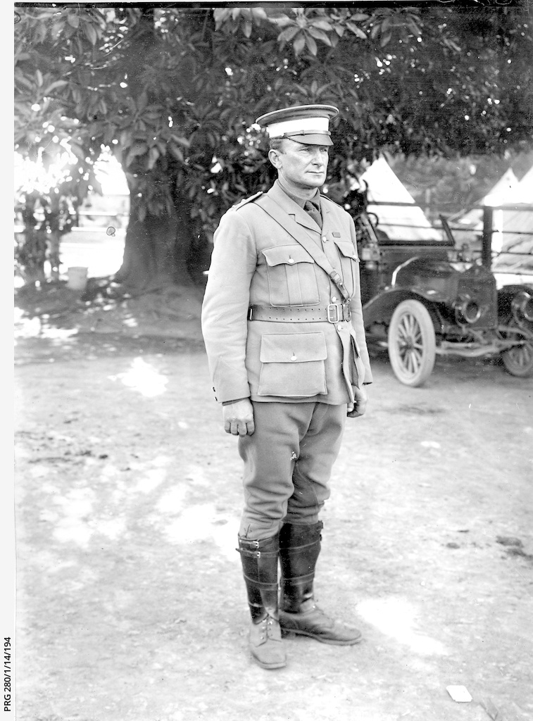 An army officer in uniform • Photograph • State Library of South Australia