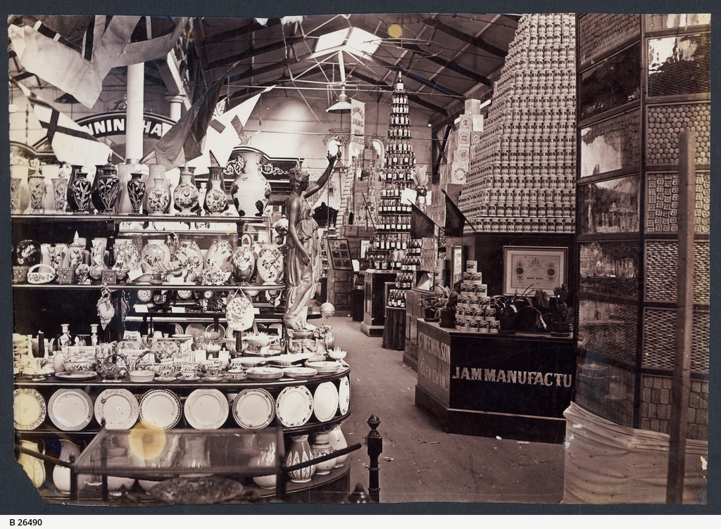 Display of products at the 1881 Adelaide Exhibition, Old Exhibition ...