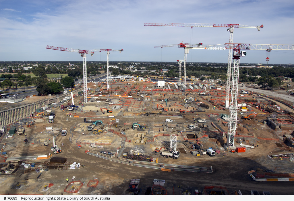 New Royal Adelaide Hospital construction • Photograph • State Library ...