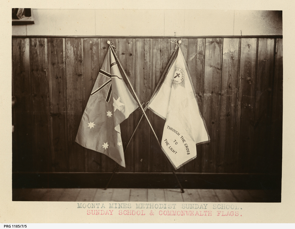 Sunday School and Commonwealth flags • Photograph • State Library of ...