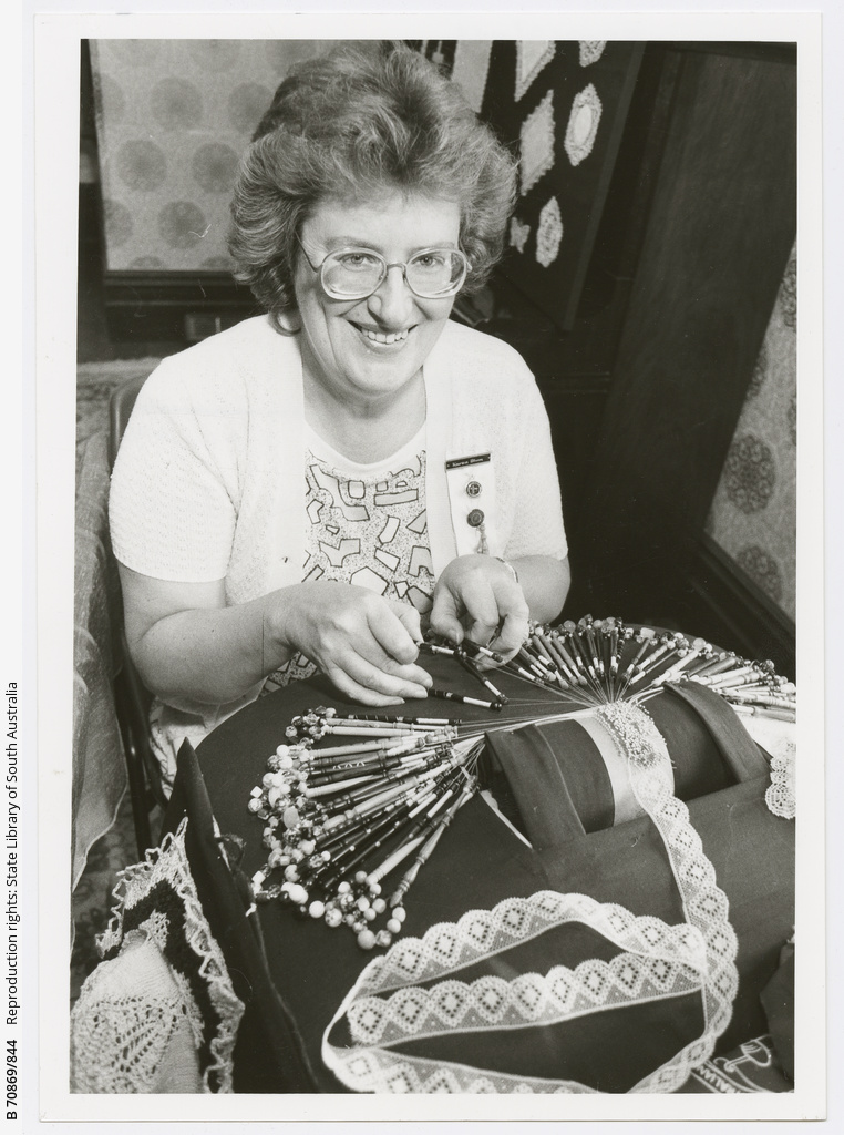 Karen Blum of Oaklands Park is toiling over her lace making in ...