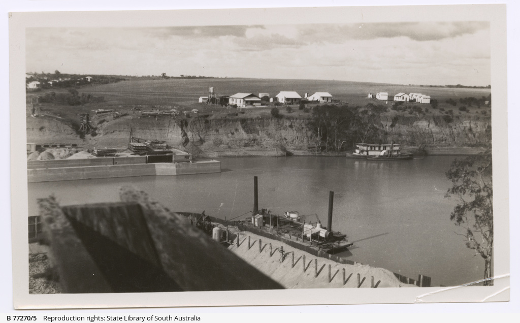 Lock 4 Construction • Photograph • State Library of South Australia