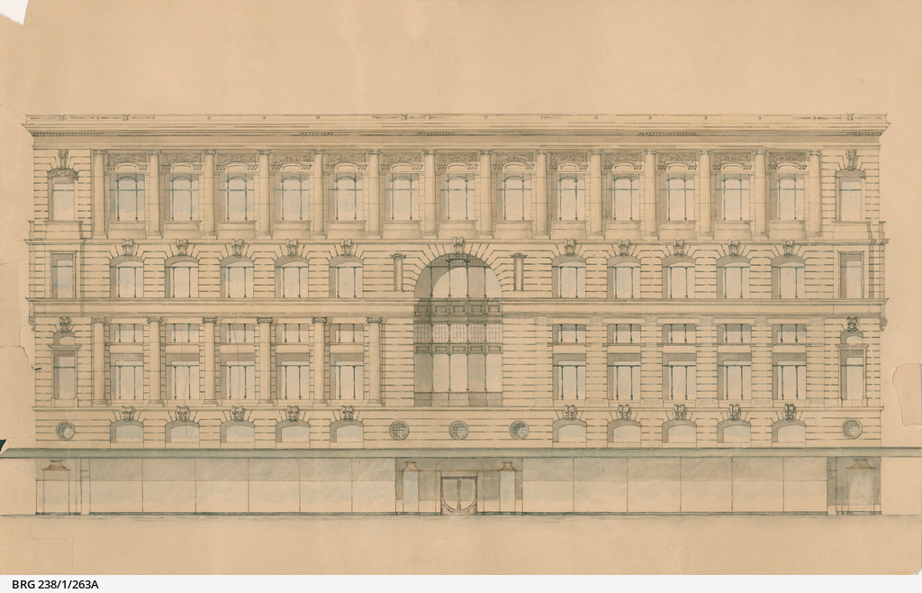 Drawing of the Charles Moore Building, Victoria Square, Adelaide, for ...