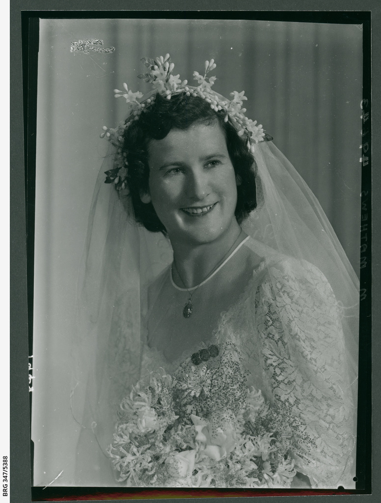 M. Mathews on her wedding day • Photograph • State Library of South ...