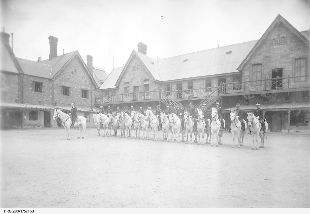 Police Commissioner W.H. Raymond and members of the South Australian ...