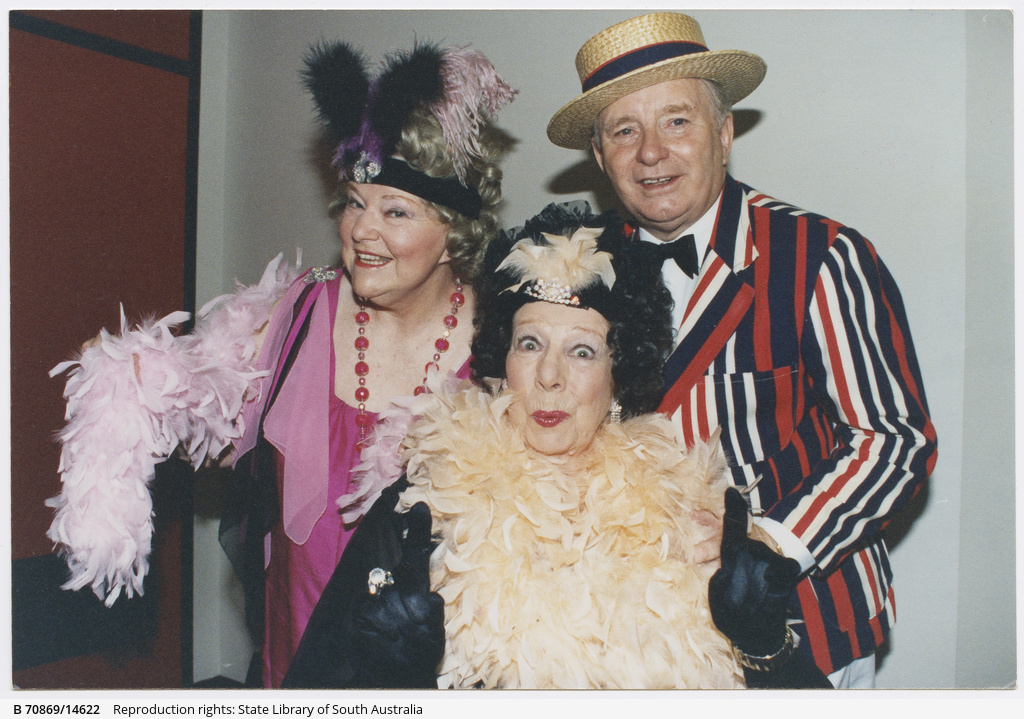 Left to right, Marie Fidock, Phyl Skinner and Wally Carr. • Photograph ...