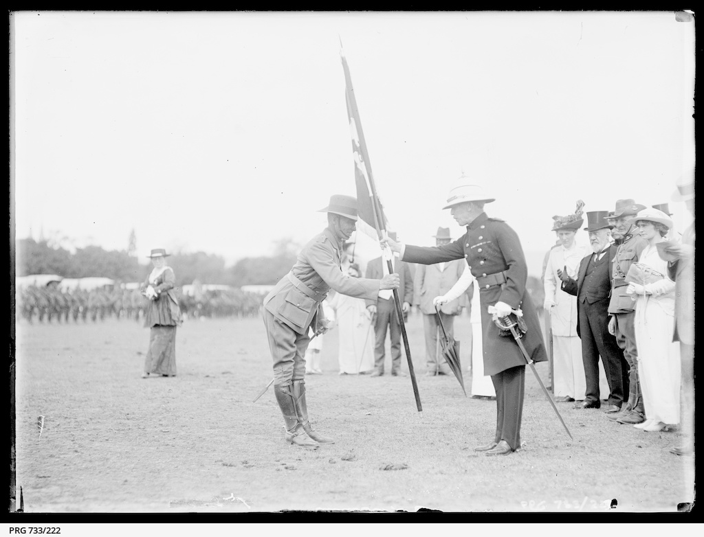 9th Light Horse Regiment presentation of colours • Photograph • State Library of South Australia