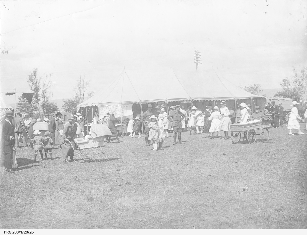 Outside the refreshment tent at a fete in Adelaide • Photograph • State ...