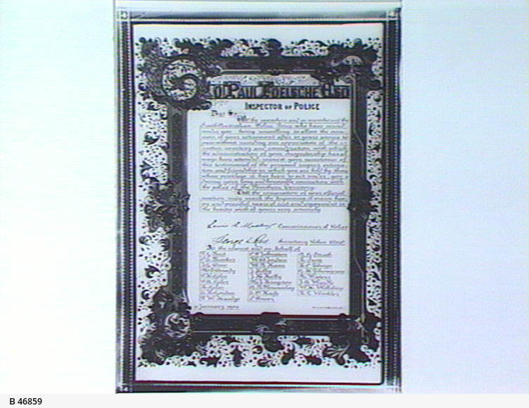 Retirement citation • Photograph • State Library of South Australia