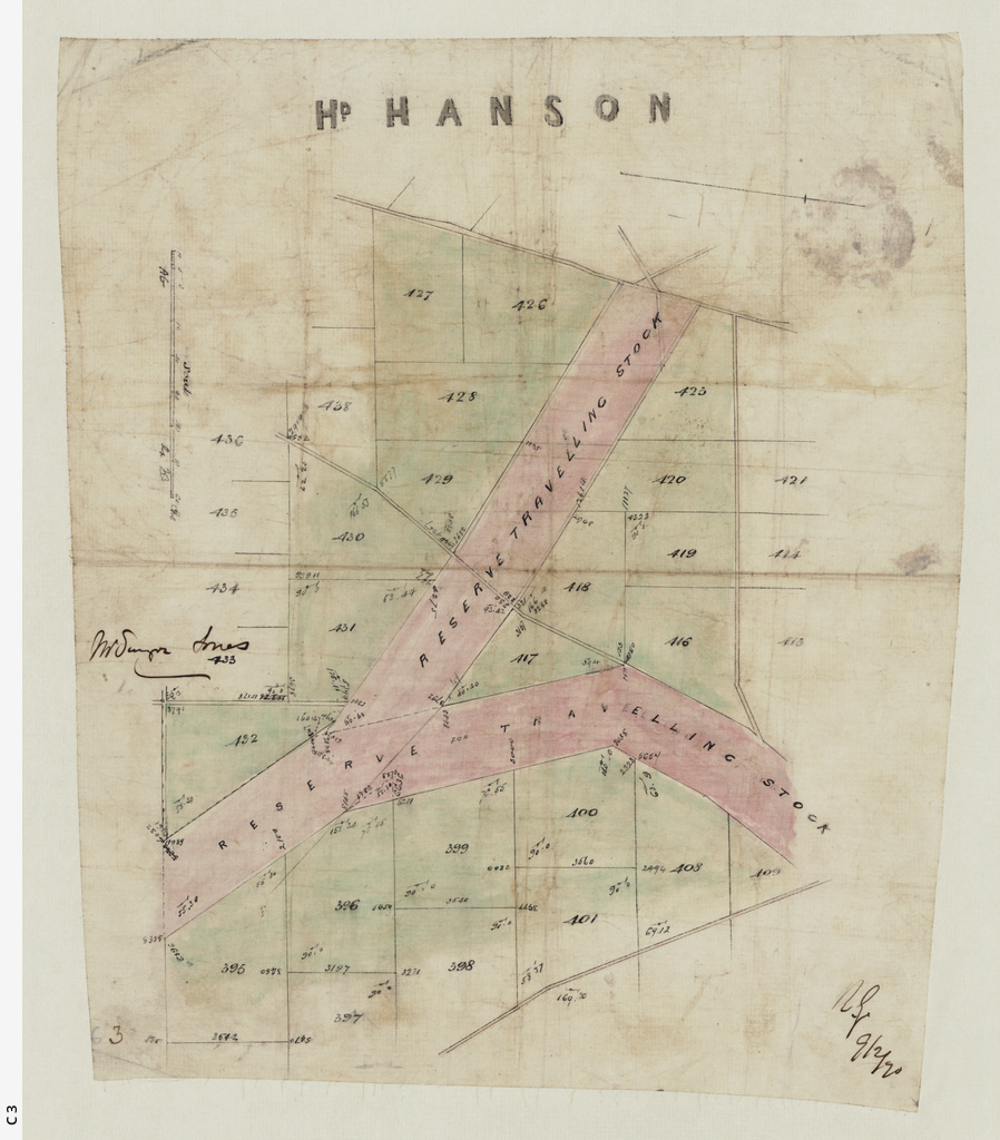 Hundred of Hanson [cartographic material]/ signed J.W. Surveyor Jones ...
