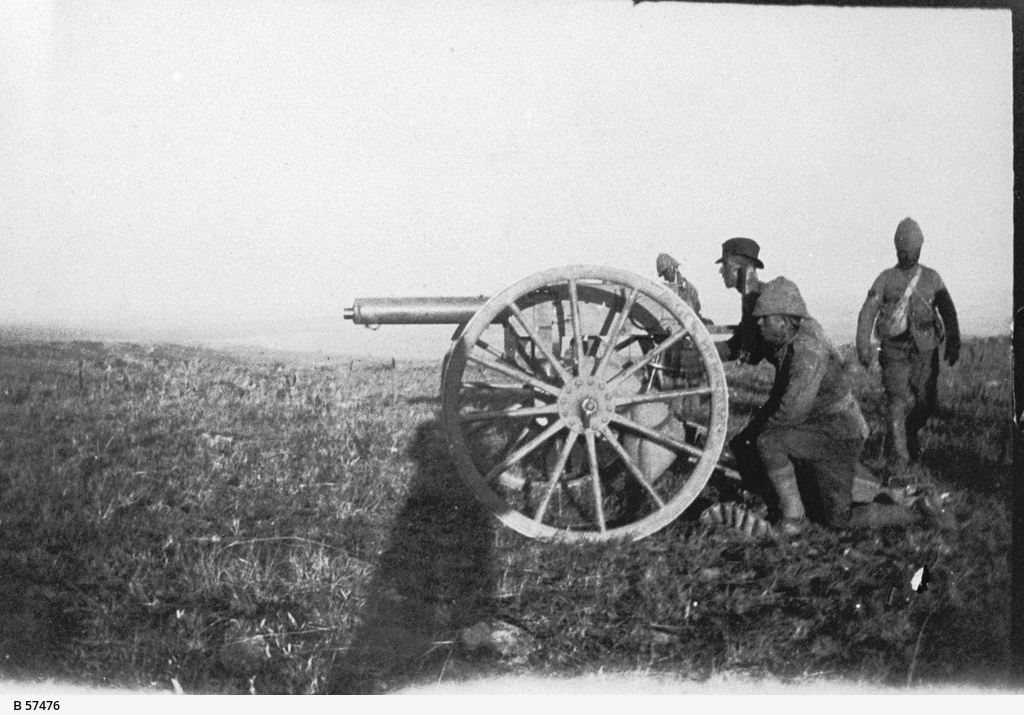 Troops with a pom-pom gun in South Africa • Photograph • State Library ...