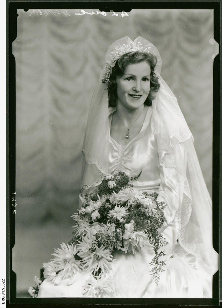 Patricia Lowe on her wedding day • Photograph • State Library of South ...