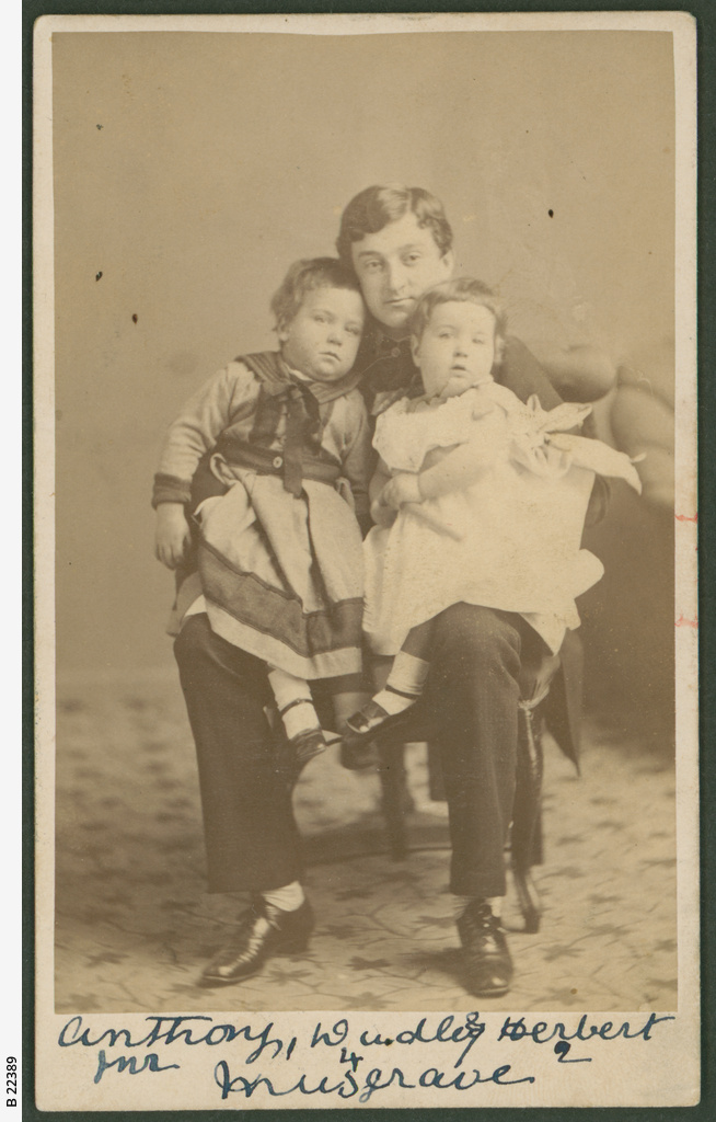 Anthony Musgrave holding his cousins, Dudley and Herbert Musgrave ...