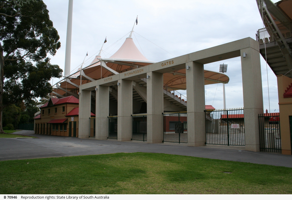 Victor Richardson Gates, Adelaide Oval • Photograph • State Library of ...