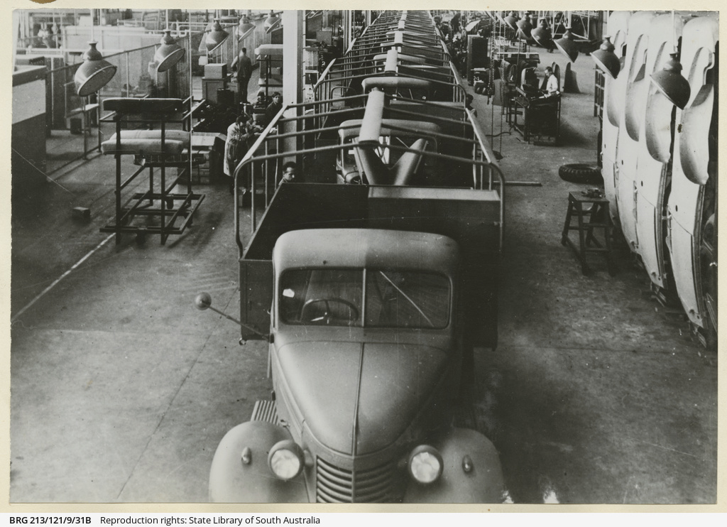 Production facilities at General Motors-Holden's Limited during World ...