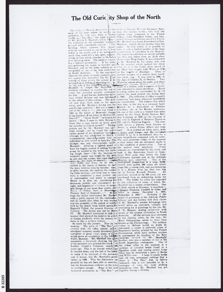 "Register" extract • Photograph • State Library of South Australia